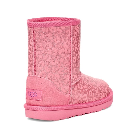 UGG | Shoes | Ugg Classic Glitter Leopard Print Kids Boots In Metallic ...